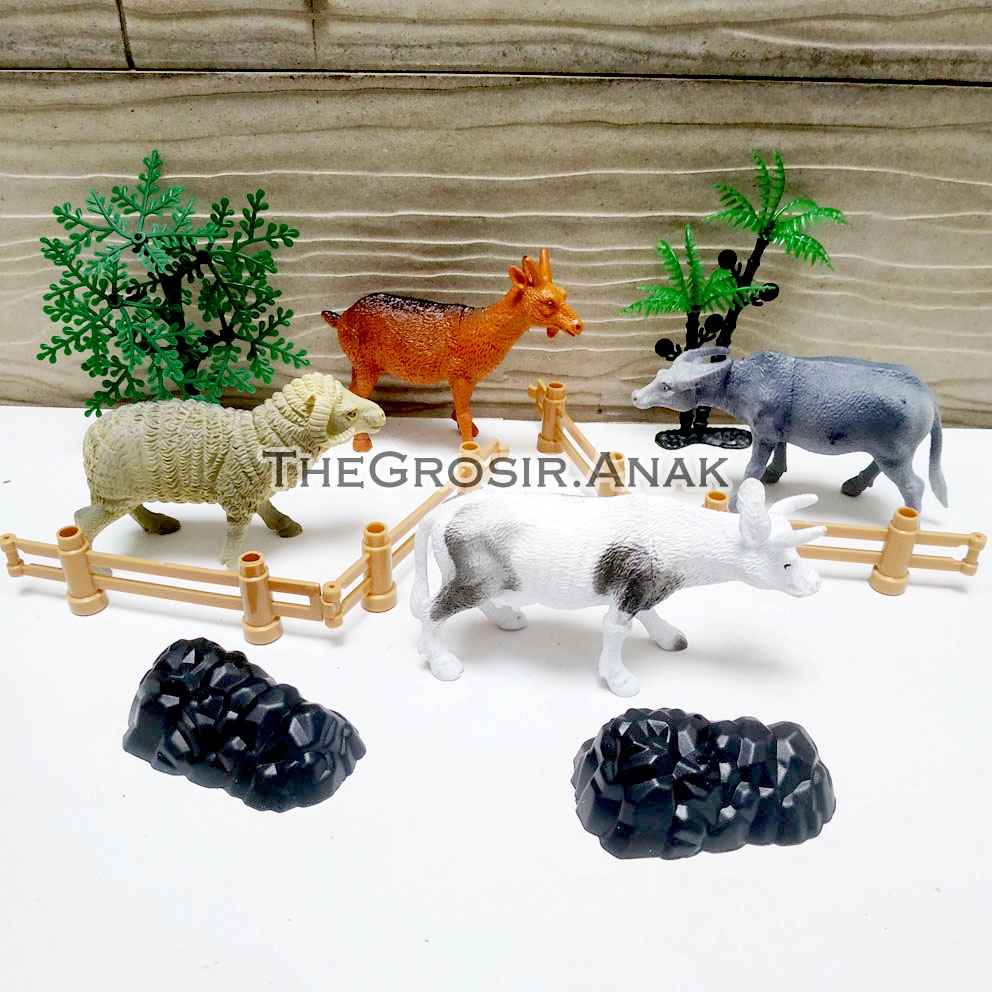 Jual TGA Farm Animal 1223 Mainan Hewan Ternak Kambing Kerbau Sapi Domba ...