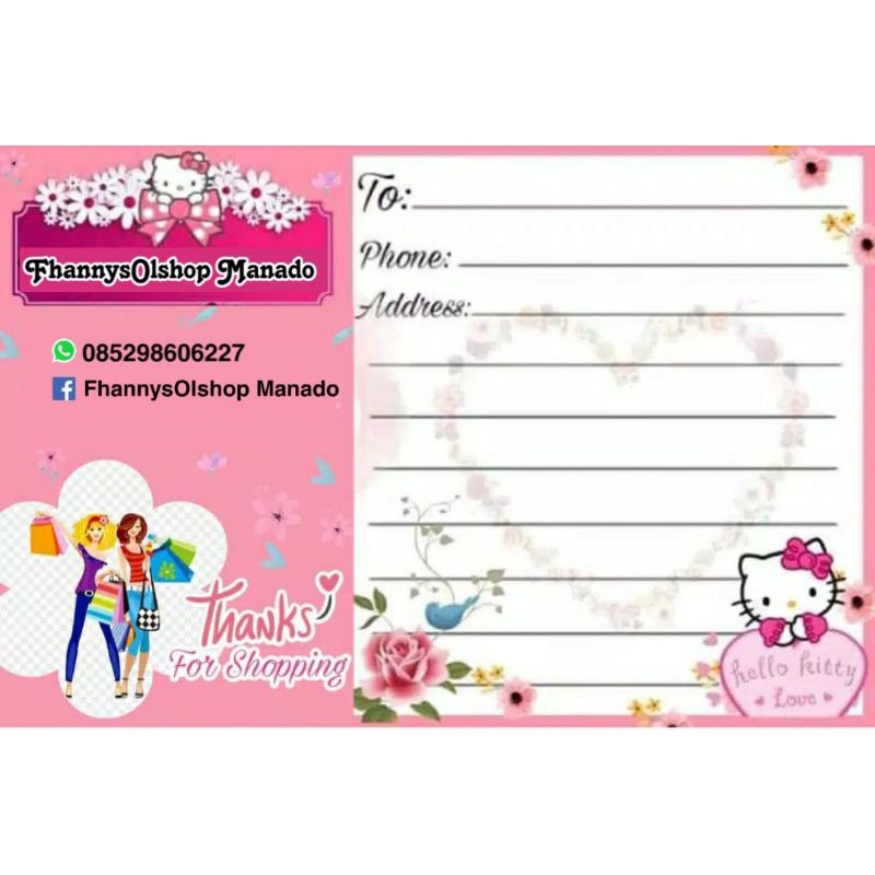 Jual LABEL PENGIRIMAN BARANG ( HARGA PER PCS, MINIMAL PRDER 100 PCS ...