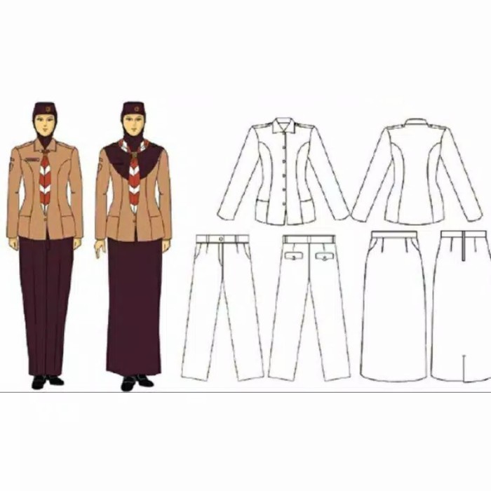 Jual wanita-seragam- baju seragam pramuka muslim tangan panjang rafilo ...