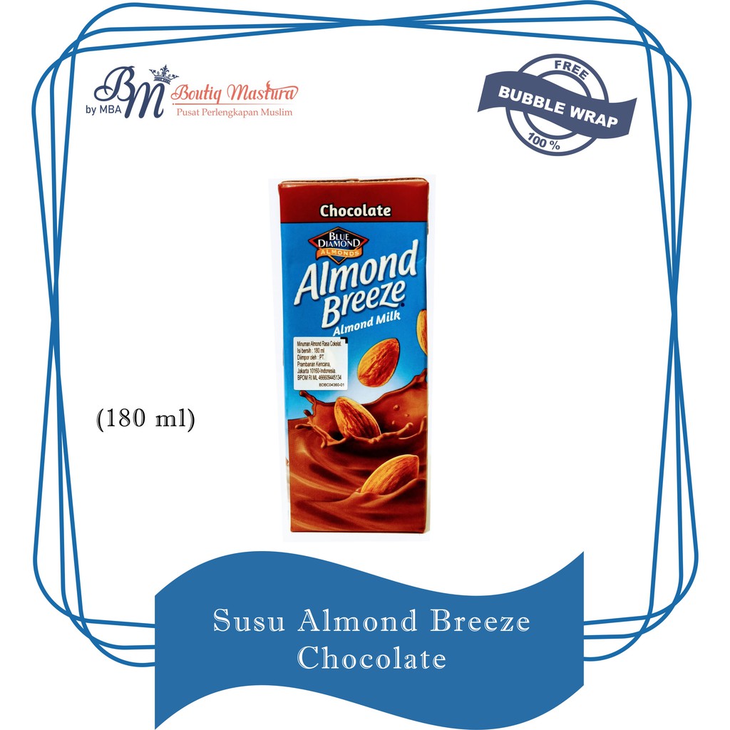 Jual Blue Diamond Almond Breeze Almond Milk 180 ml Susu Almond Chocolate | Shopee Indonesia