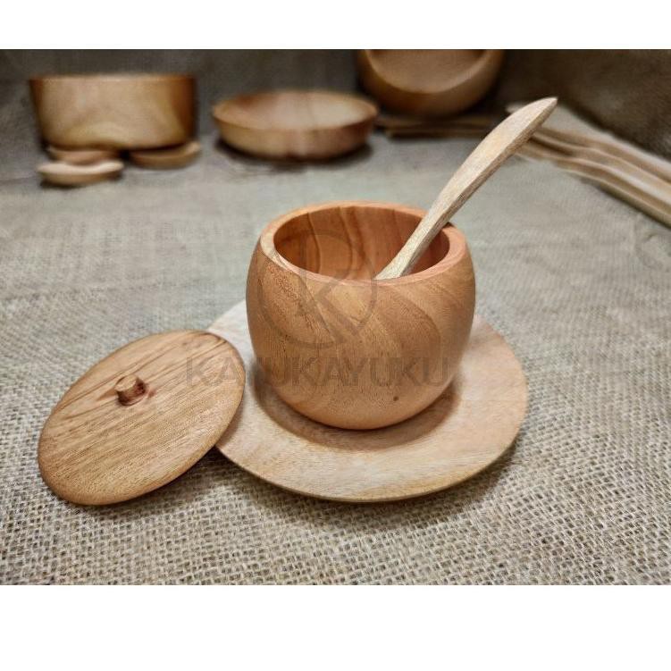Jual Gelas Kayu / Mug Kayu / Cangkir Kayu Set Pum ( Set + Tutup ...