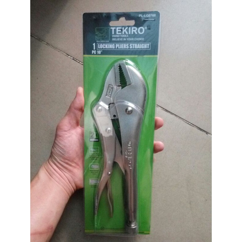 Jual tekiro LG0768 tang buaya lurus 10 inch locking grip pliers ...
