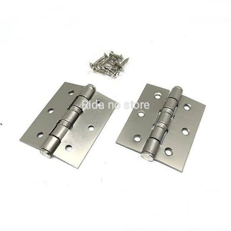 Jual Engsel Jendela Rumah 3 inch 2 Buah Engsel Lubang 3 Silver Hitam ...