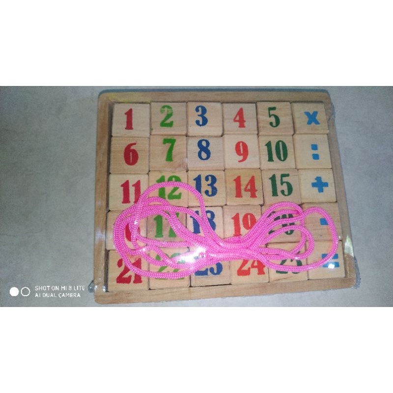Jual mainan edukatif - balok meronce angka, huruf, hijaiyah | Shopee ...