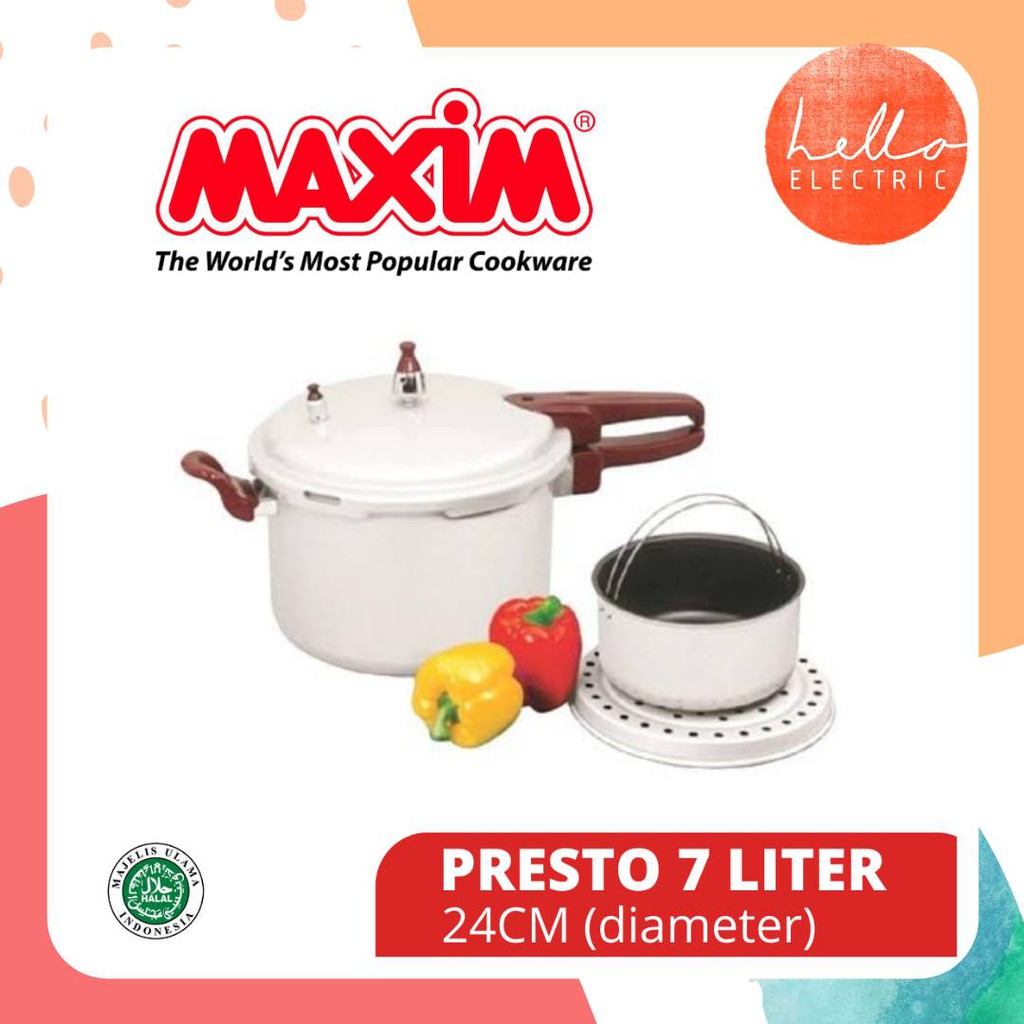 Jual PANCI PRESTO MAXIM / PANCI UAP MAXIM / 7 LITER DIAMETER 24CM ...