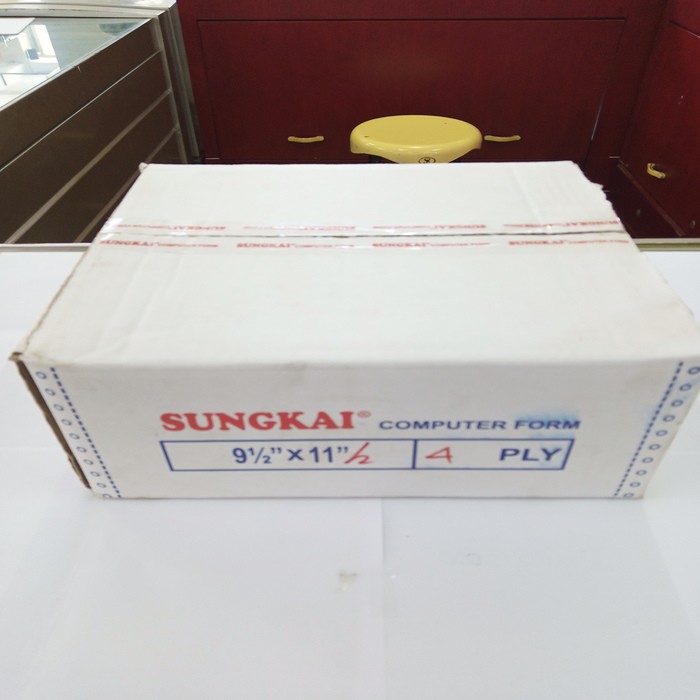 Jual KERTAS CONTINUOUS FORM SUNGKAI 9 1/2 X 11 4 PLY BAGI 2 (PERFORASI ...