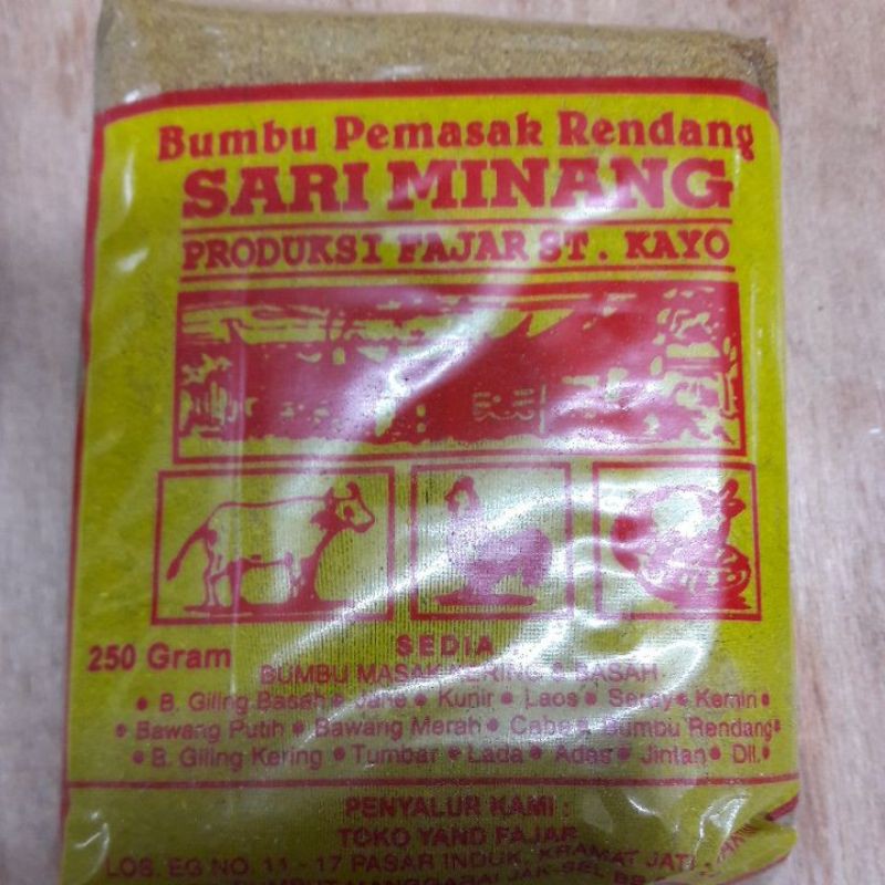Jual Bumbu Rendang Sari Minang 250 gr | Shopee Indonesia