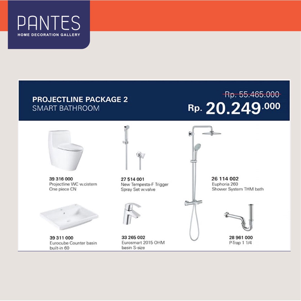 Jual Grohe Kloset Smart Bathroom Projectline Package (WAJIB BACA ...