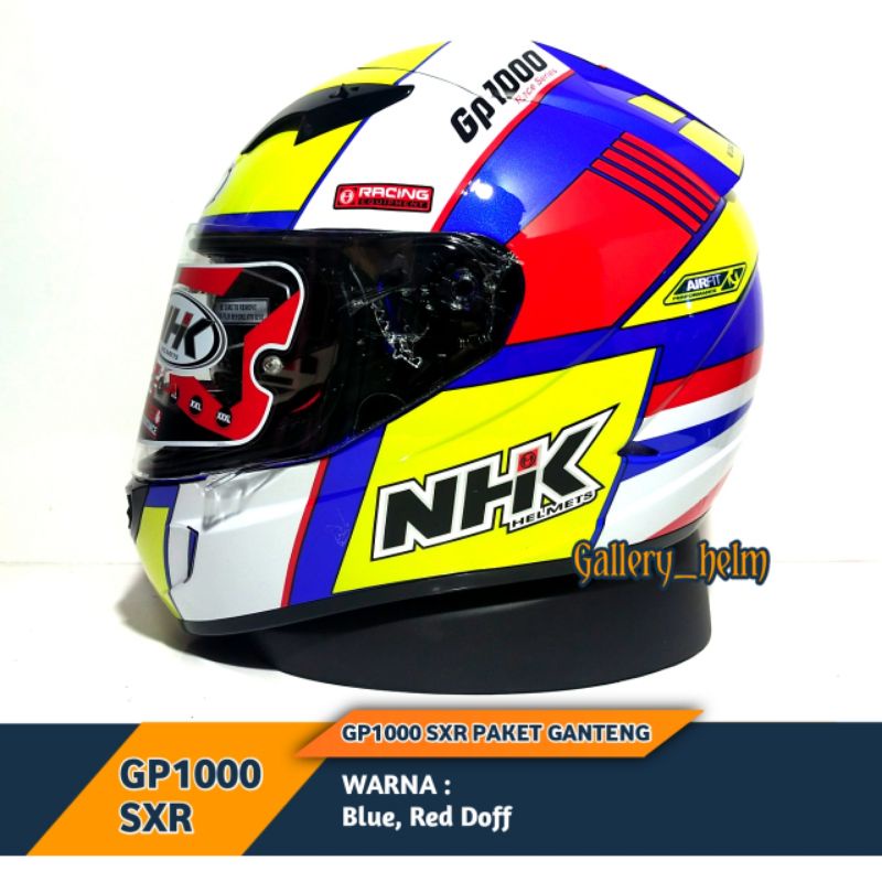 Jual (NHK ORIGINAL) Helm Nhk Gp1000 SXR BLUE AXSO | Helm Nhk FullFace | Shopee Indonesia