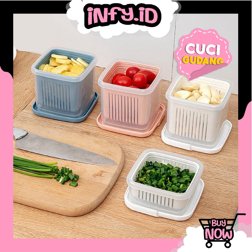 Jual INFY - Food Container Kotak Tempat Makan Toples Plastik Saringan ...