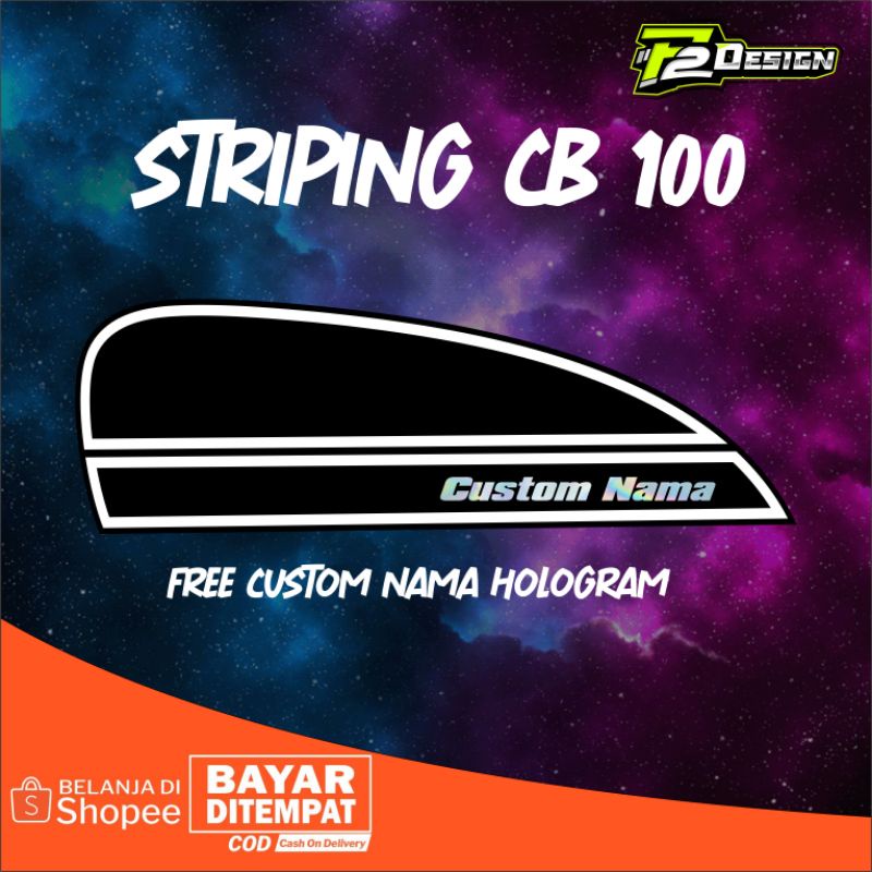 Jual STIKER TANGKI CB POLOS CB BATIK STRIPING CB 125 CB 100 CB GLATIK ...