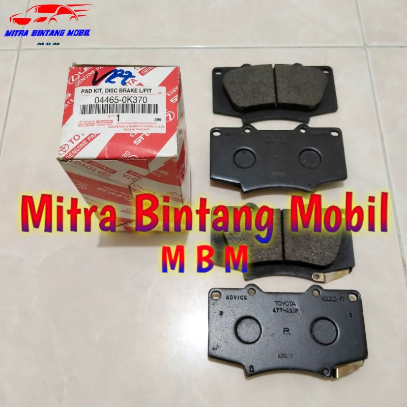 Jual Brake Pad Kampas Rem Depan Toyota Hilux Revo 2017 Up 04465-0K370 1 ...