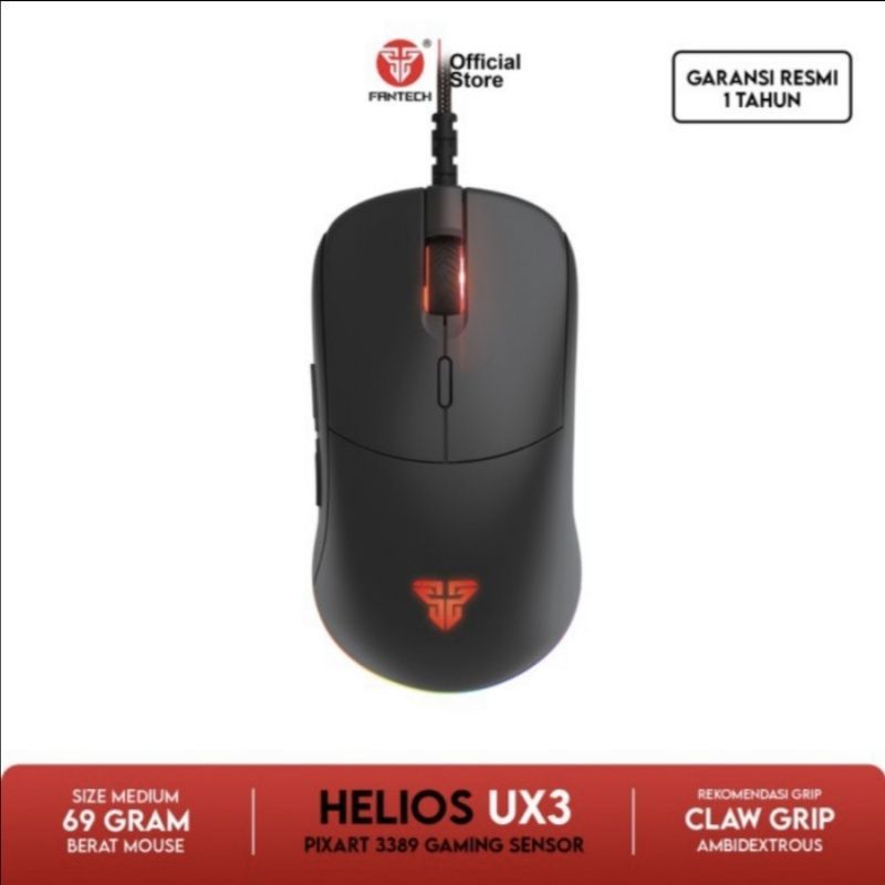 Jual Fantech UX3 Helios RGB Gaming Mouse with Pixart 3389 sensor 69 ...