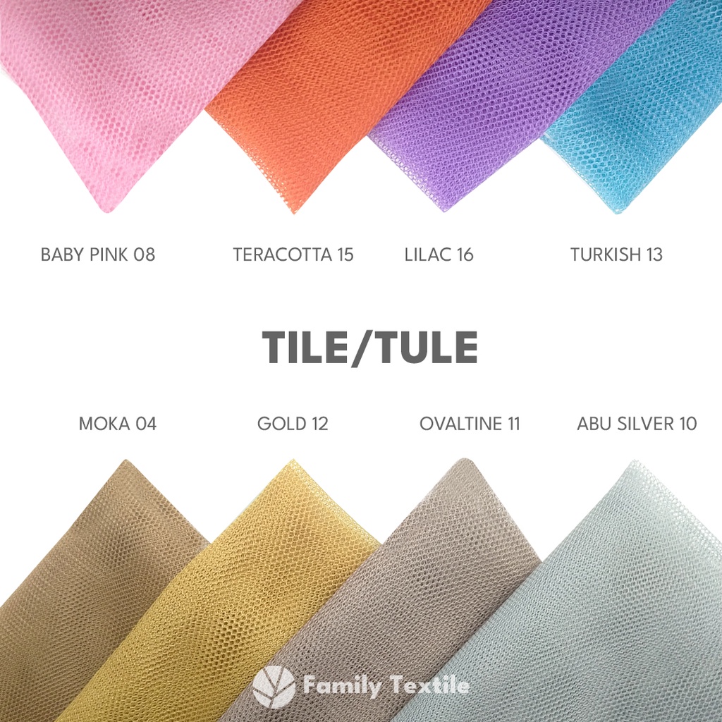 Jual Kain Tile Polos / Tulle Polos 0.5 Meter Soft Tulle | Shopee Indonesia