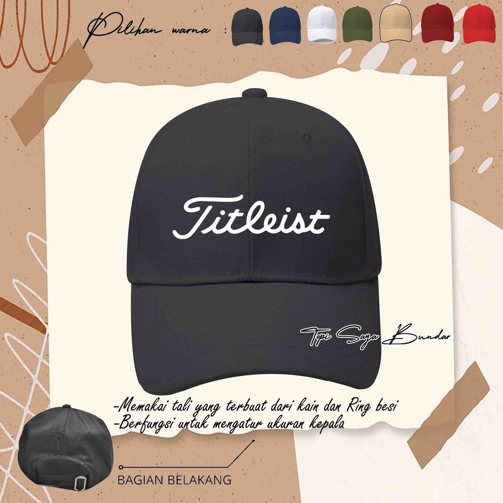 Jual Topi baseball TITLEIST GOLF keren pria wanita topi distro polos ...