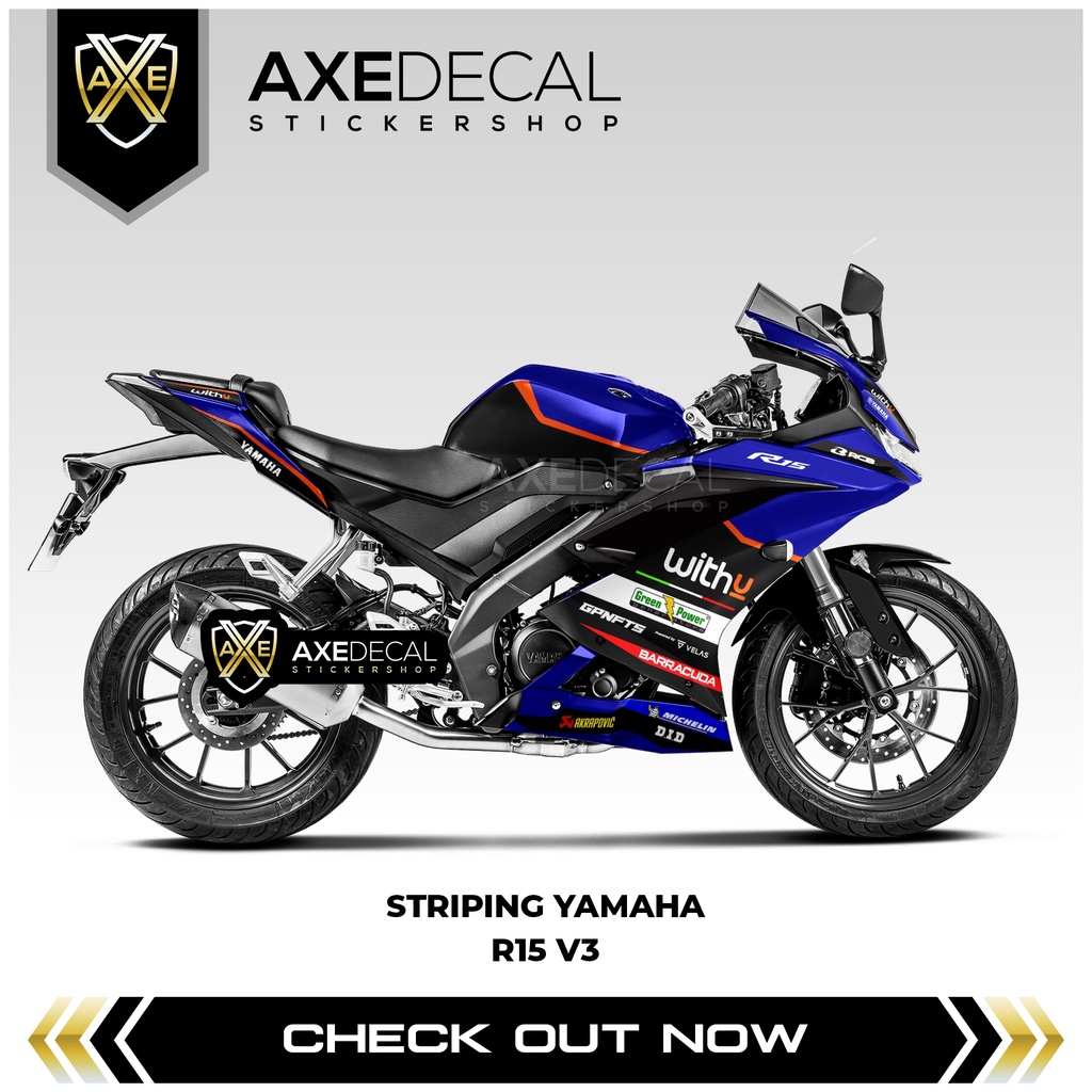 Jual Striping Yamaha R15 V3 RNF Withu / Stiker Motor R15 V3 / Stock ...