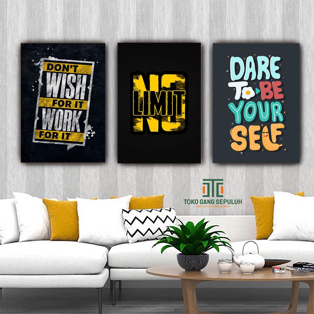 Jual Wall Decor Pajangan Hiasan Dinding Kamar Rumah Poster Kayu Quotes ...