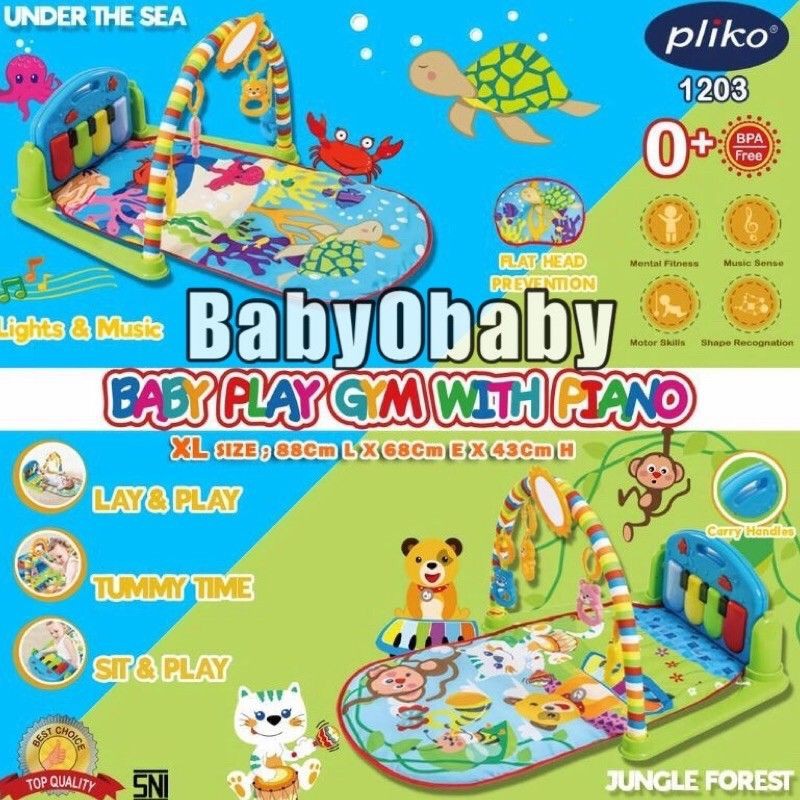 Jual PLIKO PLAYMAT PIANO PLAYGYM / MATRAS BERMAIN BAYI / BWBY GYM ALAS ...