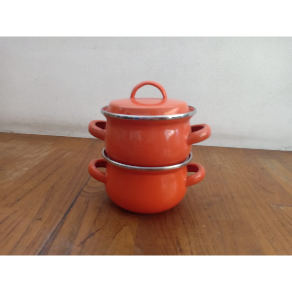 Jual Panci Enamel 12cm/Sauce Pot 12cm/Panci Tutup Enamel | Shopee Indonesia