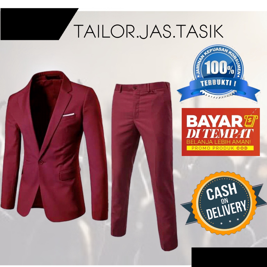 Jual SETELAN JAS PRIA 2IN1 BLAZER PRIA JAS FORMAL PRIA JAS PENGANTIN BLEZER PRIA JAS HITAM JAS ...