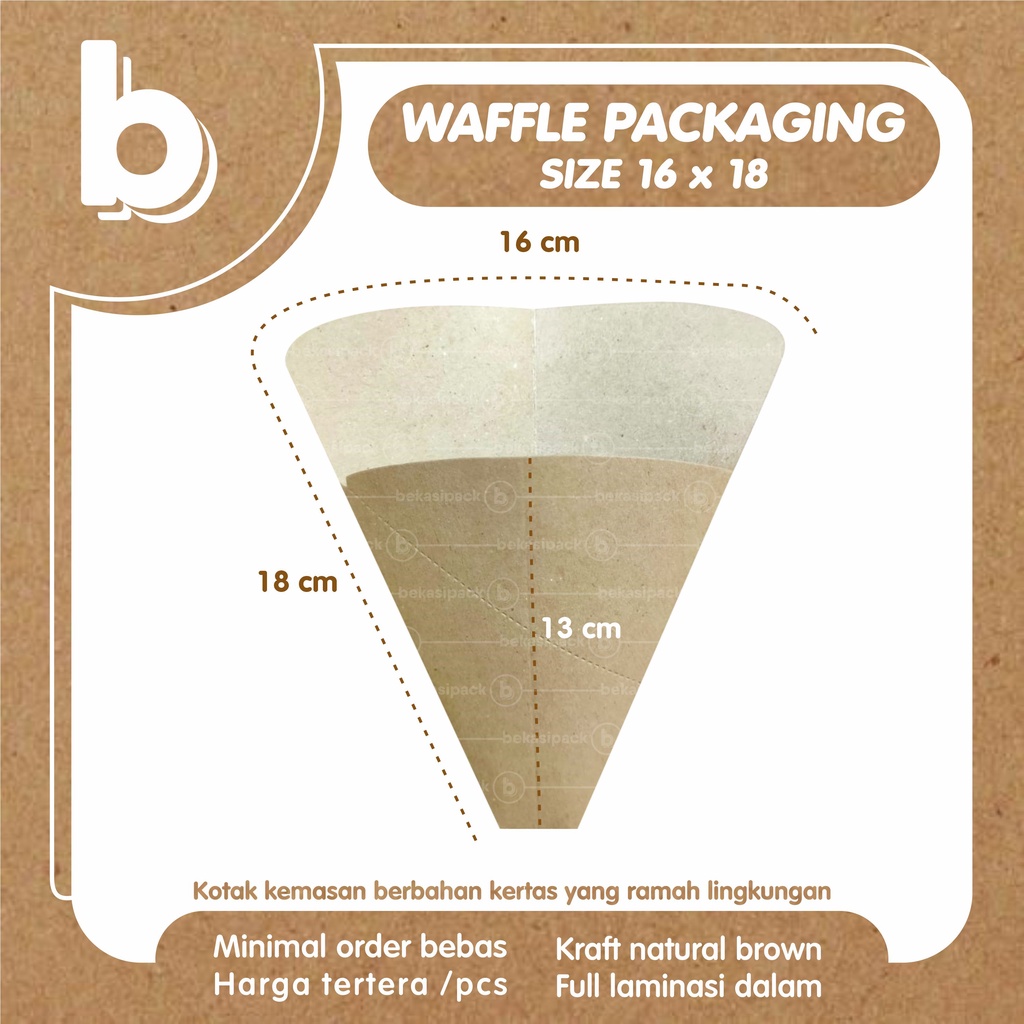 Jual Waffle Packaging Kraft Foodgrade 18x16 I WPKF00206 | Shopee Indonesia