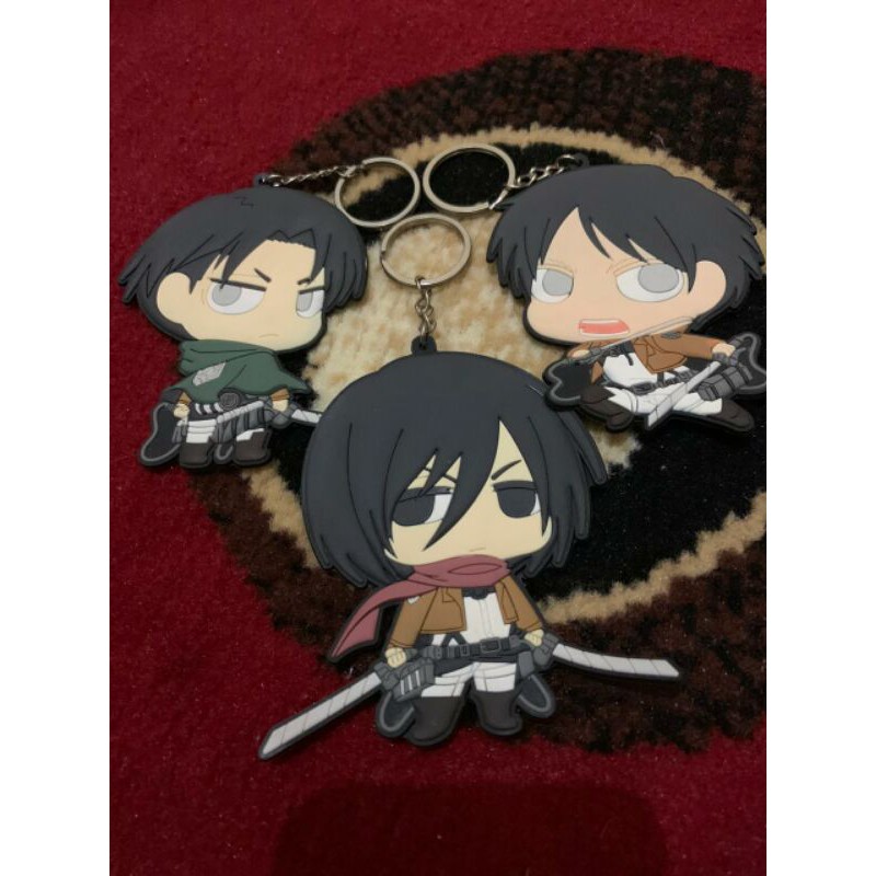 Jual Keychain Anime Attack on Titan Gantungan Kunci Anime AOT | Shopee ...