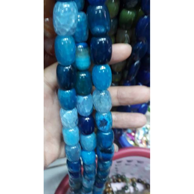 Jual Manik Batu Alam Oval Biru Muda | Shopee Indonesia
