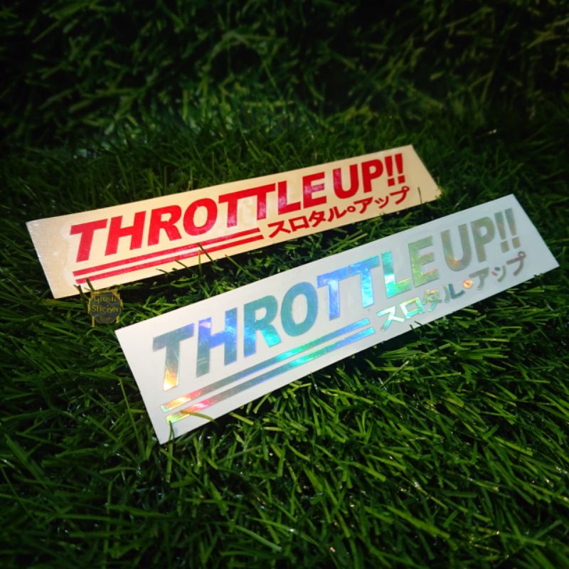 Jual Sticker THROTTLE UP cutting berkualitas stiker motor dan helm ...