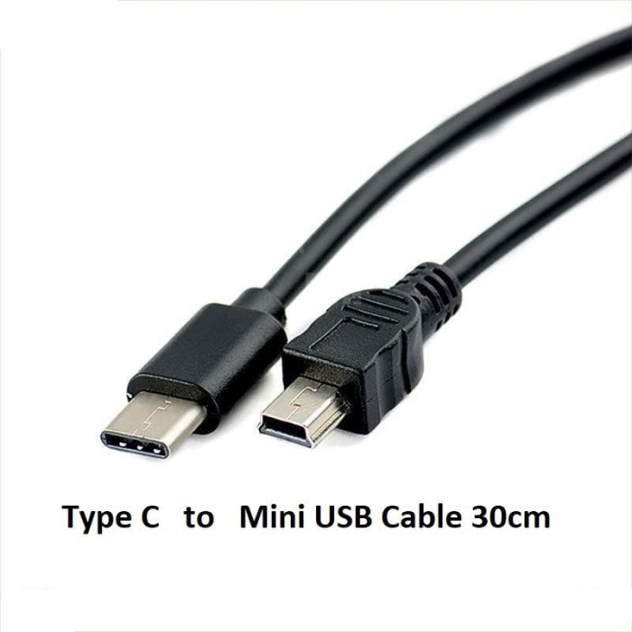 Jual KABEL DATA USB 3.1 TYPE C MALE TO MINI USB MALE 30 cm CONVERTER ...