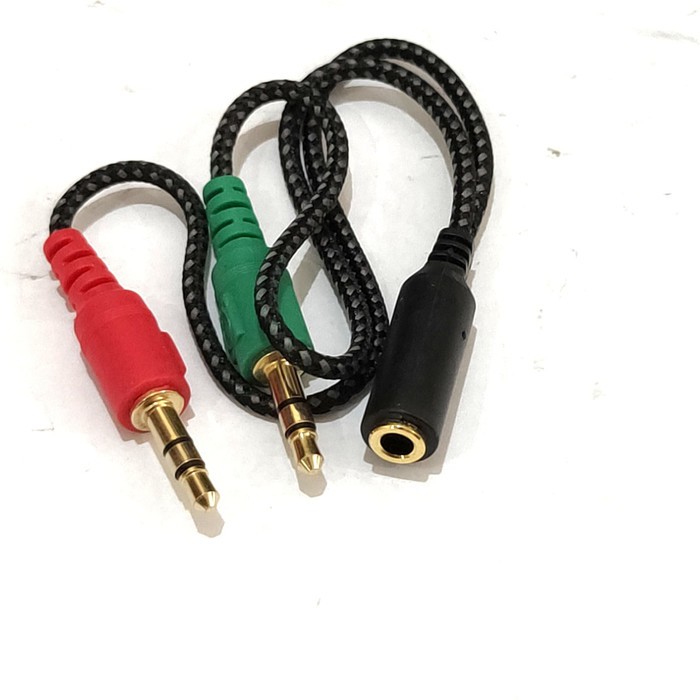 Jual splitter audio jack mic headphone 3.5mm male female jack audio stereo | Shopee Indonesia