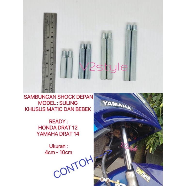 Jual Sambungan SHOCK DEPAN HONDA YAMAHA MOTOR BEBEK MATIC Peninggi SKOK ...