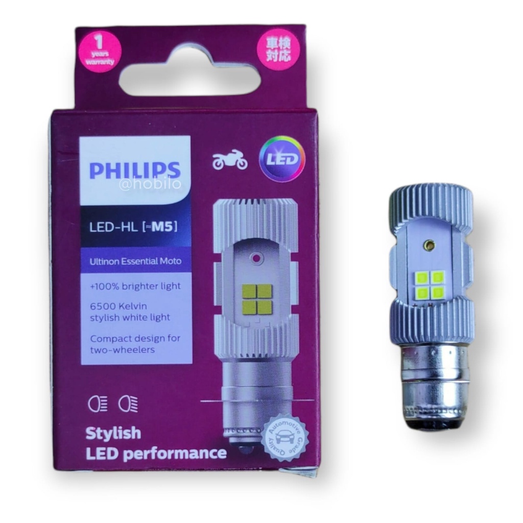 Jual Philips Ultinon Essential Moto LED M5 H6 Kaki1 Putih Lampu Motor Bebek/ Matic | Shopee ...