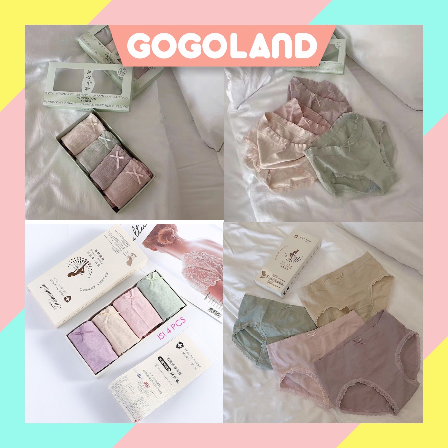 Jual ⭐Gogoland⭐ [Set Kotak 4pcs] Celana dalam antibakteri graphene ...