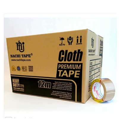 Jual (Dus) Nachi Cloth Tape Lakban Kain 46 mm/2 Inch x 12meter Cream ...