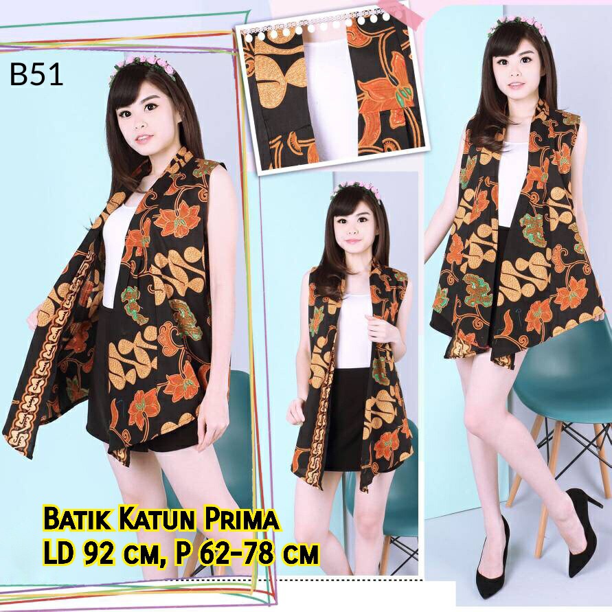 Jual Rompi Batik hitam Bunga parang 51 | Shopee Indonesia
