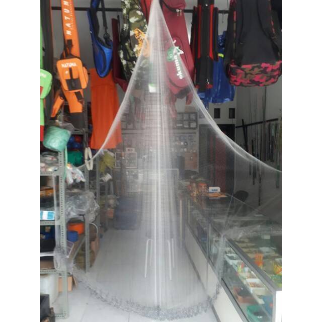 Jual Jala Lempar Ikan dan Udang 3 m Jaring Ikan Lempar Siap Pakai Jala ...