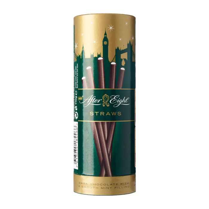Jual Nestle After Eight Straws Chocolate Mint - Christmas Special 110G ...