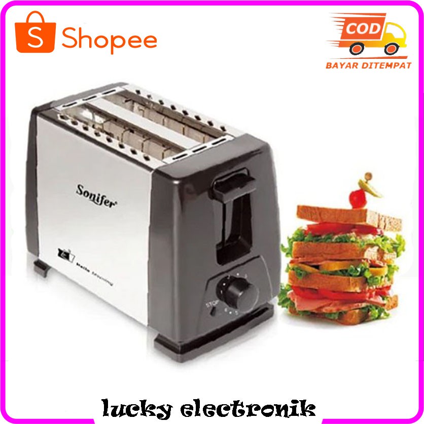 Jual Toaster Sonifer SF-6007 / Pemanggang Pop Up / Roti Otomatis Loncat ...