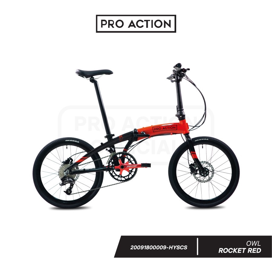 Jual Pro Action - Owl Series Folding Bike 10 Speed 20 inch - Rocket Red | Shopee Indonesia