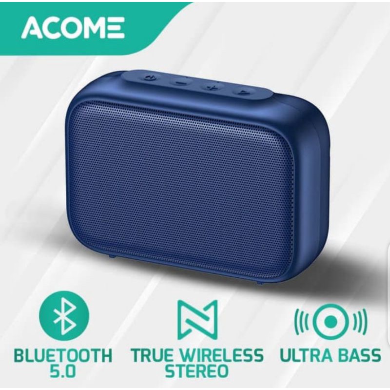 Jual Acome Speaker TWS Bluetooth 5.0 Portable Ultra Bass A1 Garansi ...