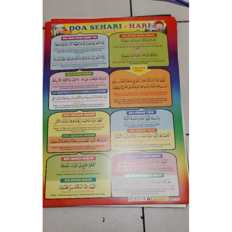 Jual Poster Anak Islami Doa Sehari Hari | Shopee Indonesia