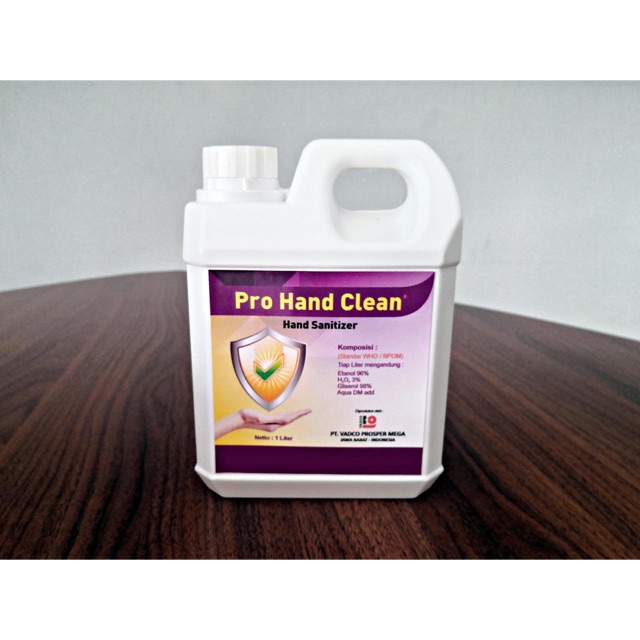 Jual Pro hand clean hand sanitizer 1liter | Shopee Indonesia