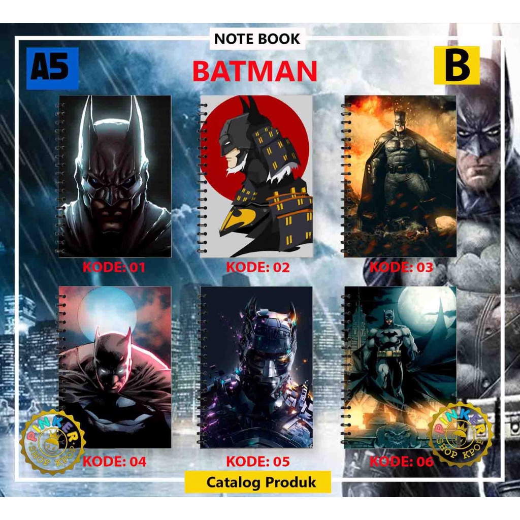 Jual Note/Notebook BATMAN SERI 2 A5 ISI 100 HALAMAN BUKU | Shopee Indonesia