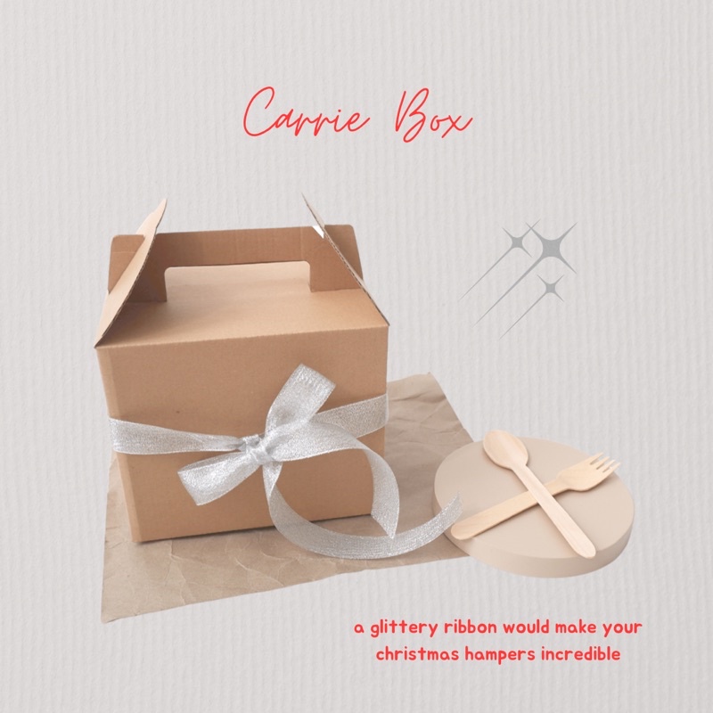 Jual carrie / carry box / gable box hampers takeaway corrugated 18 x 14 ...