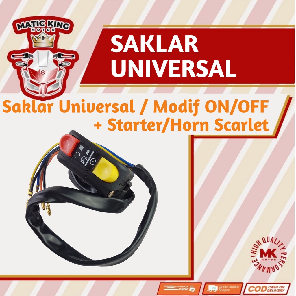 Jual Saklar Modifikasi lampu Kanan kiri on off starter klakson ...