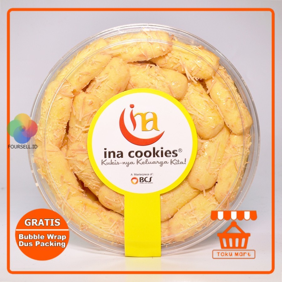 Jual Ina Cookies - Lidah Kucing Keju Kemasan Toples Reguler 225gr ...