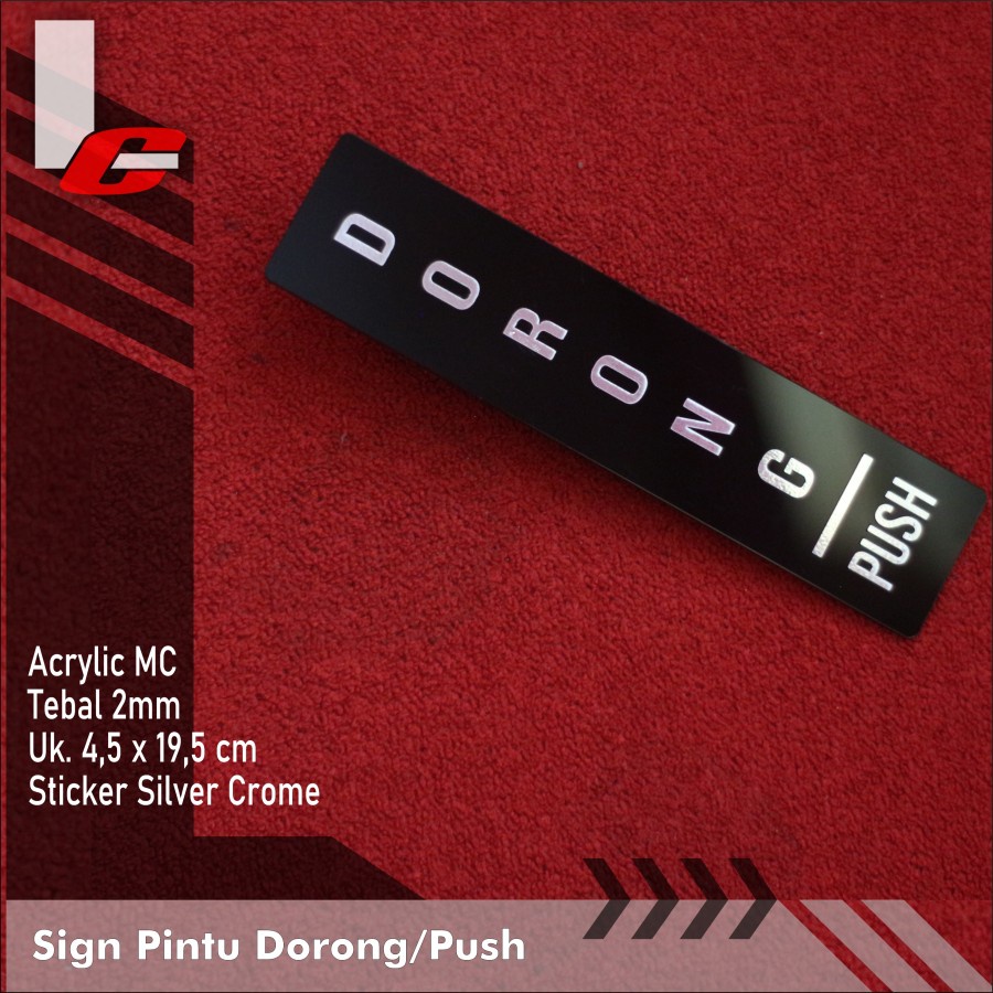 Jual Akrilik Pintu Dorong - Akrilik Sign Dorong/Push - Acrylic | Shopee ...