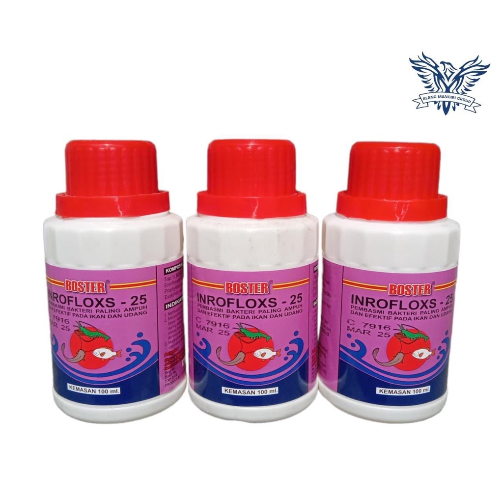 Jual Boster Inroflox 25 Cair 100ml Antibiotik Ikan Pembasmi Bakteri ...