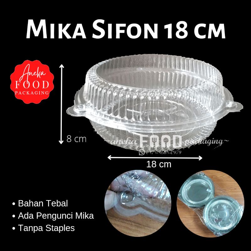 Jual Mika chiffon 18cm/mika kue bulat bening sifon kancing | Shopee ...