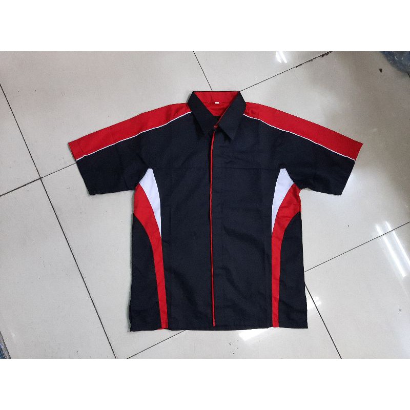 Jual KEMEJA RACING/ KEMEJA KERJA SERAGAM KANTOR KERJA/ KOMBINASI BAJU ...